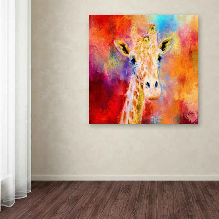 Trademark Art Jai Johnson " Jazzy Giraffe " by Jai Johnson on Canvas & Reviews | Wayfair